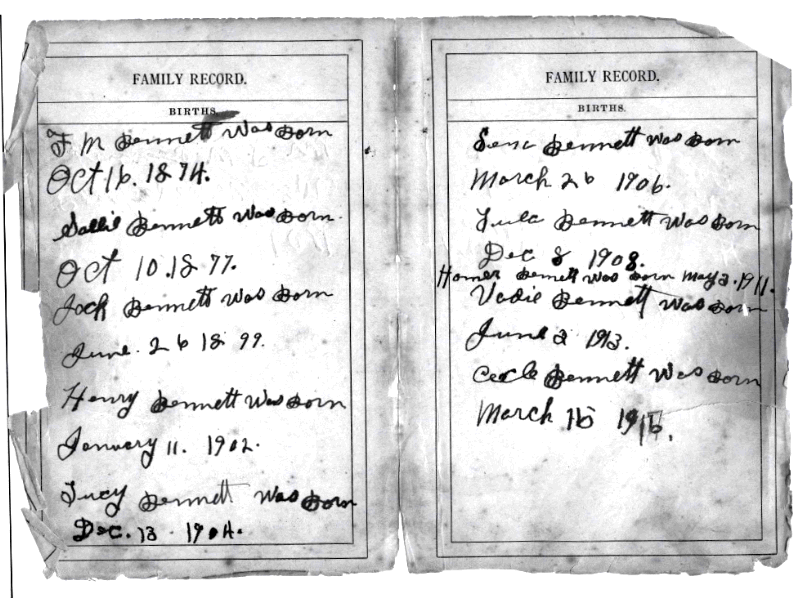 Franklin Marion "Frank" Bennett & Sallie Evans family - Houston Co., TX